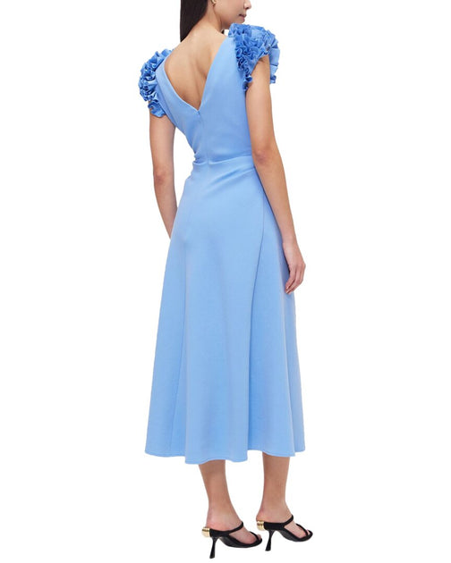 Rachel Gilbert Margot Drape Midi Dress | ShopSimon