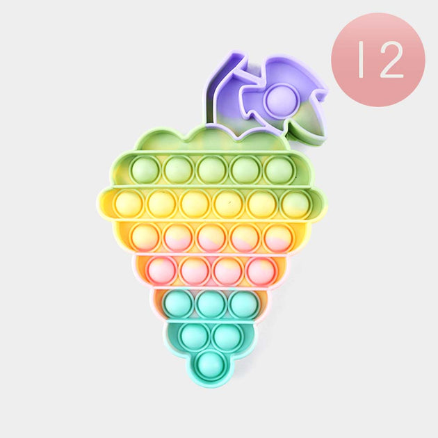 FASHNZFAB 12PCS - Grape Push and Pop it Fidget Kids Toys | ShopSimon