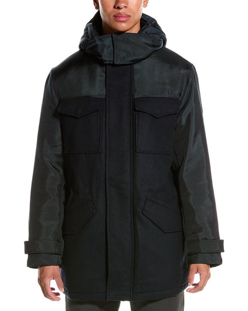 Armani Exchange Caban Wool-blend Coat | ShopSimon