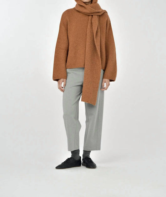 Paper Label Juri Hood Scarf In Golden Nutshell | ShopSimon