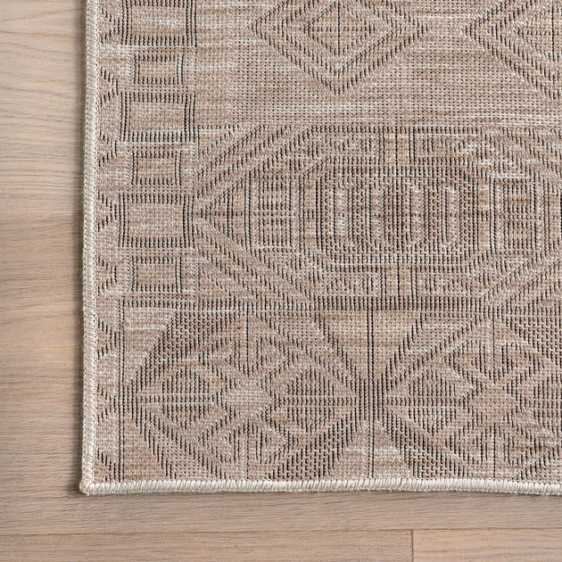 nuLOOM Riya Spinclean Geometric Machine Washable Area Rug | ShopSimon