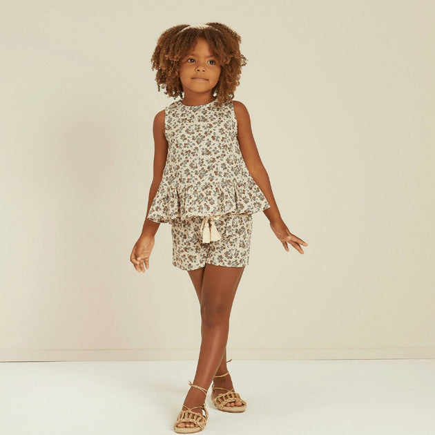 Rylee + Cru Girls - Solana Short In Vintage Floral | ShopSimon