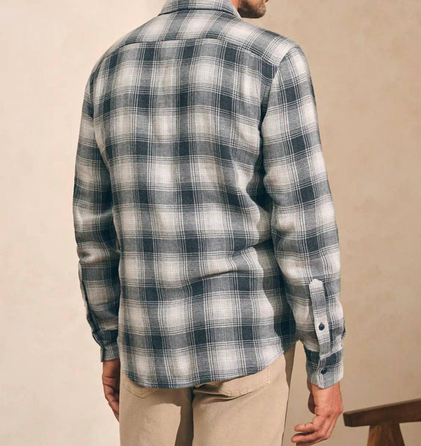 Faherty The Malibu Shirt In Boss Shadow Plaid | ShopSimon