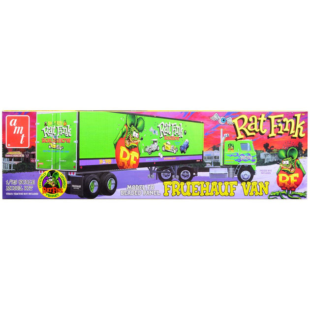 AMT 19 In. Mfruehauf Fb Beaded Panel Van Trailer Rat Fink Plastic Model ...