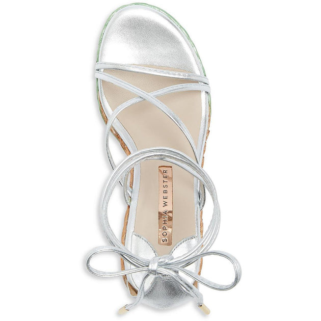 Sophia Webster INES Womens Leather Open Toe Wedge Heels | ShopSimon