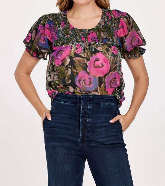 Another Love Prudence Top In Trellis Roses | ShopSimon