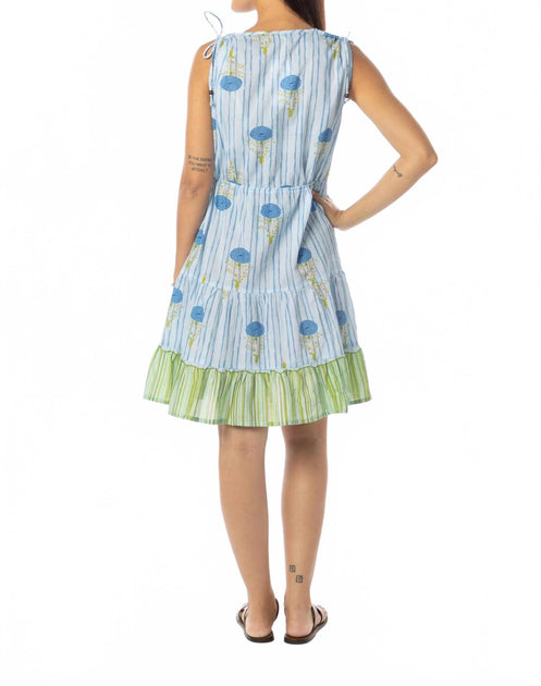 Bindu Allegra Dress In Blue Marigold | ShopSimon