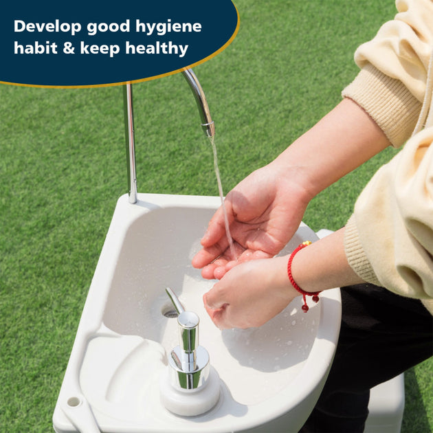 Hivvago Camping Hand Wash Station Basin Stand With 4.5 Gallon Tank ...