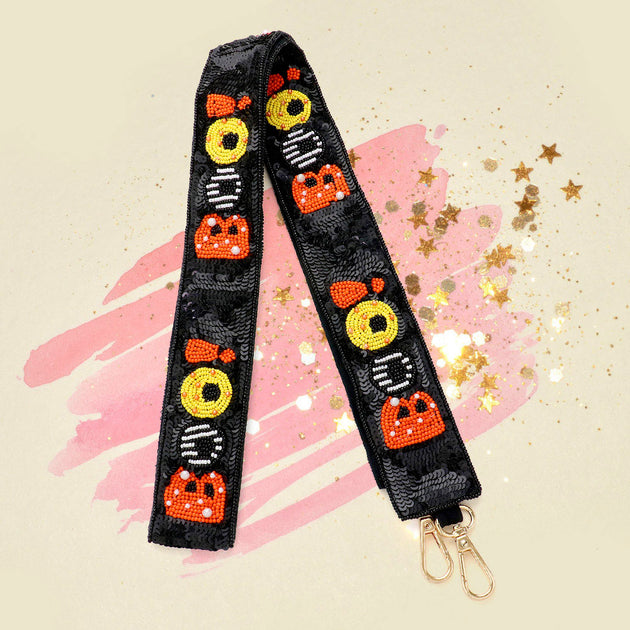 FASHNZFAB BOO Message Seed Beaded Bag Strap | ShopSimon
