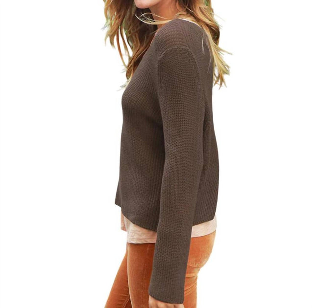 Wooden Ships Marina Mercer Crew In Brown | ShopSimon