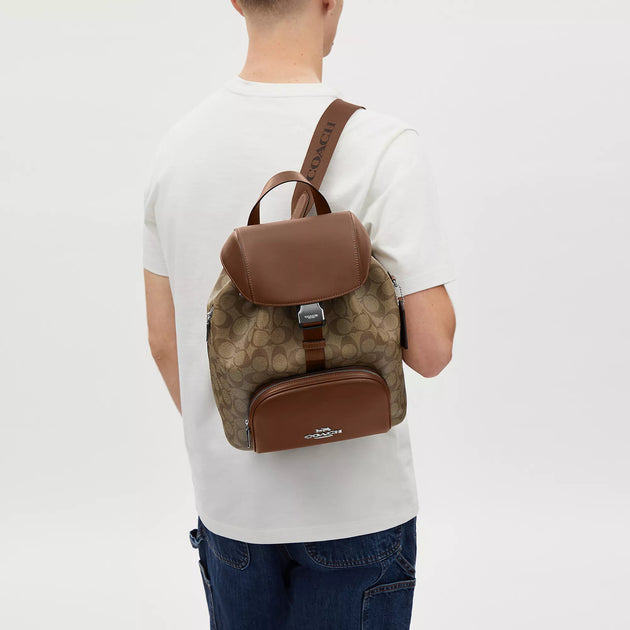 Coach Outlet Pace Large Backpack In Signature Canvas | ShopSimon