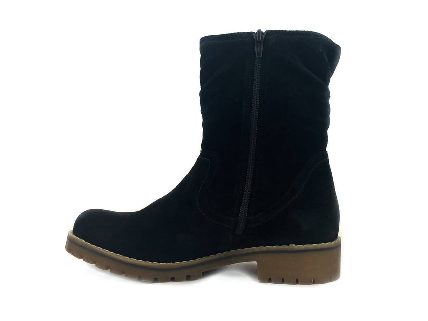 eric michael Women's Texas Waterproof Suede Lug Sole Boot In Black ...