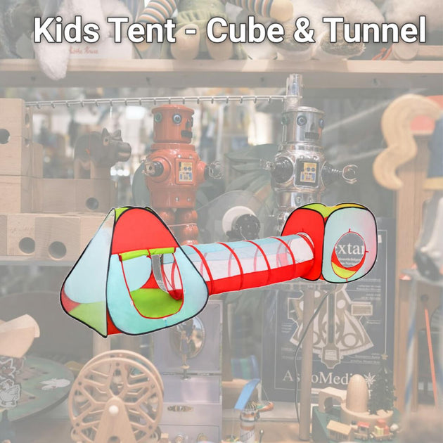 Hey Play Kids Tent - Cube & Tunnel | ShopSimon