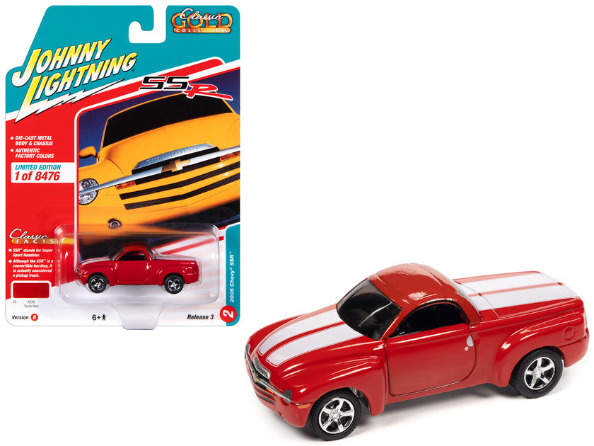 Johnny Lightning 2005 Chevrolet Ssr Pickup Truck Torch Red With White ...