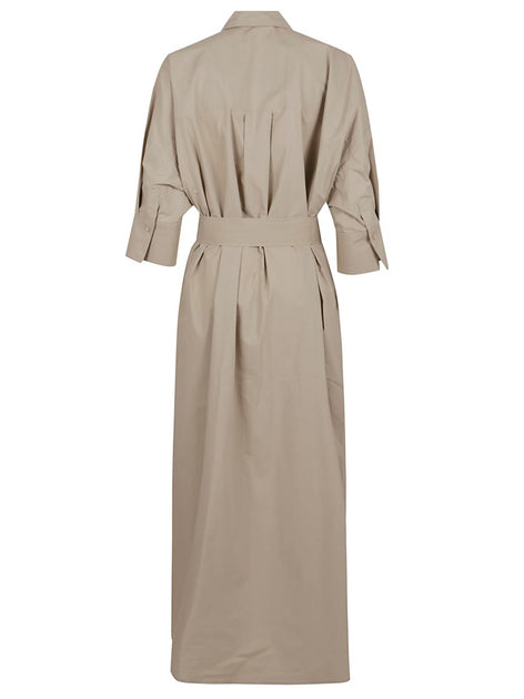 Parosh Classic Button-Down Midi Dress With Belted Waist | ShopSimon