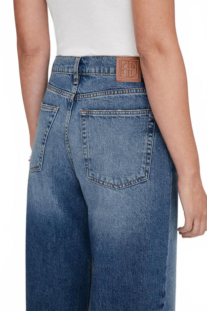 ANINE BING Brie Jean In Aegean Blue | ShopSimon