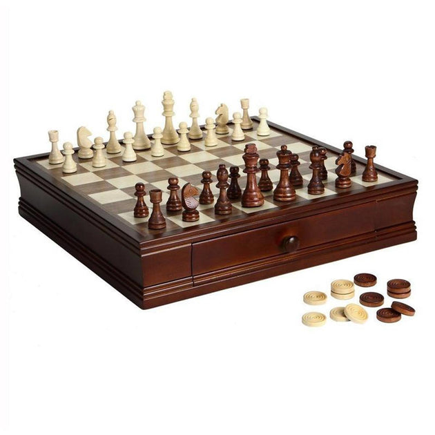 Carmelli Prodigy Wood Chess & Checkers Set | ShopSimon