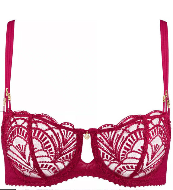 Aubade Vibes Half Cup Balconette Bra In Love Potion Red | ShopSimon