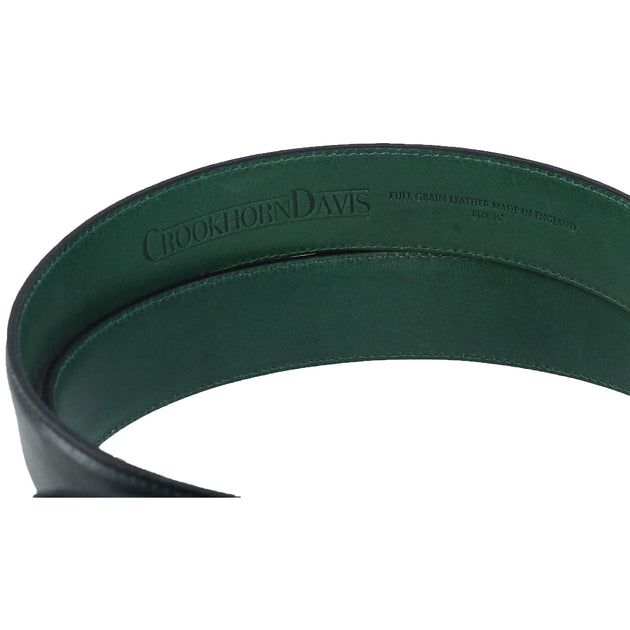 CrookhornDavis The Edward Slim Calfskin Leather Belt | ShopSimon
