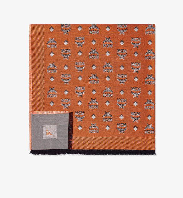 MCM Bi-Color Jacquard Monogram Scarf | ShopSimon