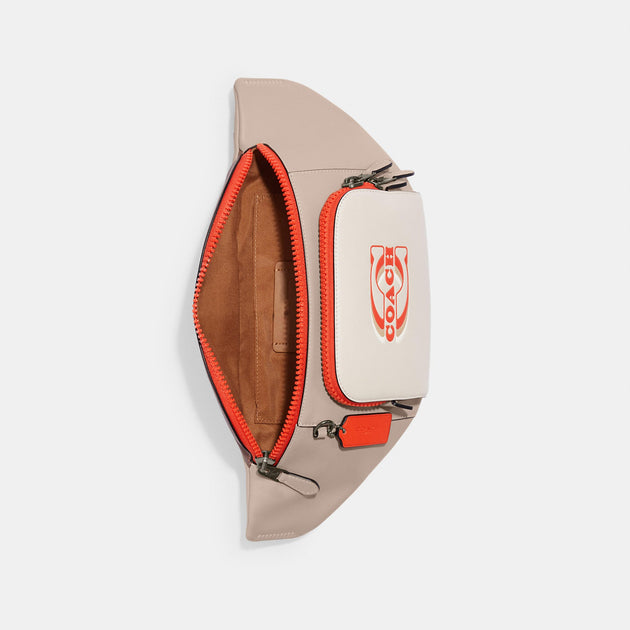 Coach Outlet Track Belt Bag In Colorblock With Coach Stamp | ShopSimon
