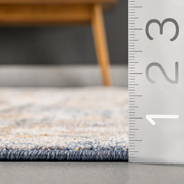 nuLOOM Hannah Distressed Traditional Medallion Fringe Area Rug | ShopSimon