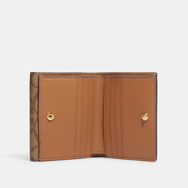 Coach Outlet Small Morgan Wallet In Blocked Signature Canvas | ShopSimon