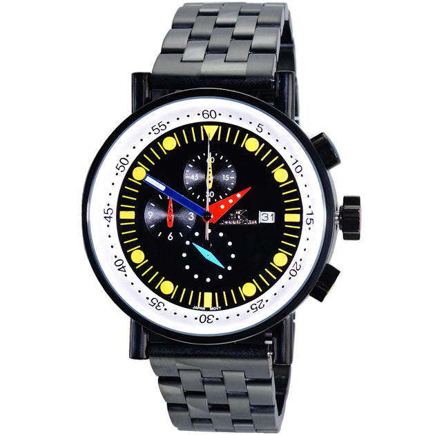 Adee Kaye Men's Mando-mb Black Dial Watch | ShopSimon