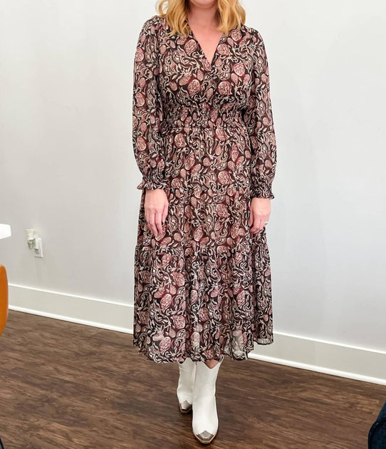 DRESS FORUM Ready For You Paisley Print Midi Dress In Paisley Floral ...