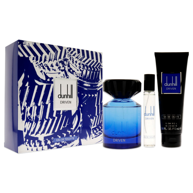 Alfred Dunhill Driven Blue By For Men - 3 Pc Gift Set 3.4oz Edt Spray ...