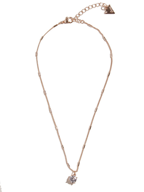 Guess Factory Cubic Zirconia Pendant Necklace | ShopSimon
