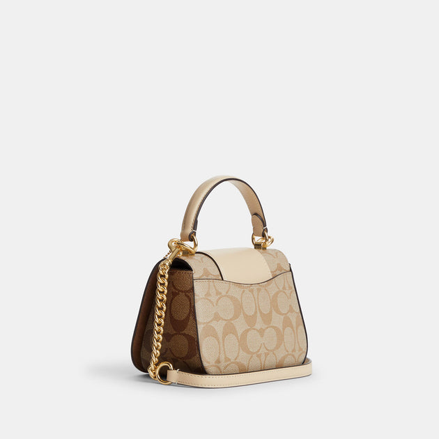 Coach Outlet Lysa Top Handle In Signature Canvas | ShopSimon