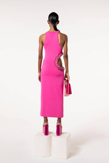 Cult Gaia Katina Knit Dress in Qajar Rose Multi | ShopSimon