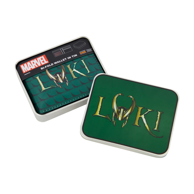 Concept One MARVEL LOKI LOGO Bifold Wallet, Slim Wallet with Decorative ...