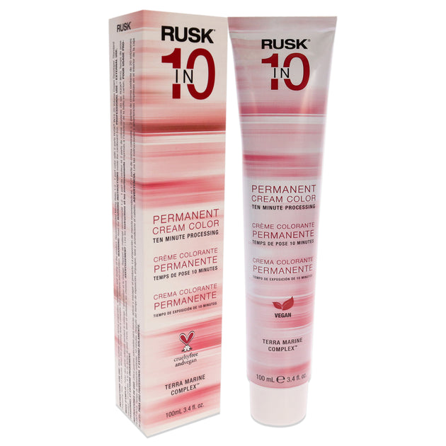 Rusk Permanent Cream Color In10 - 6g Dark Golden Brown By For Unisex ...