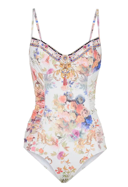 Camilla Women's Friends With Frescos Ruched-side One-piece Swimsuit, L ...