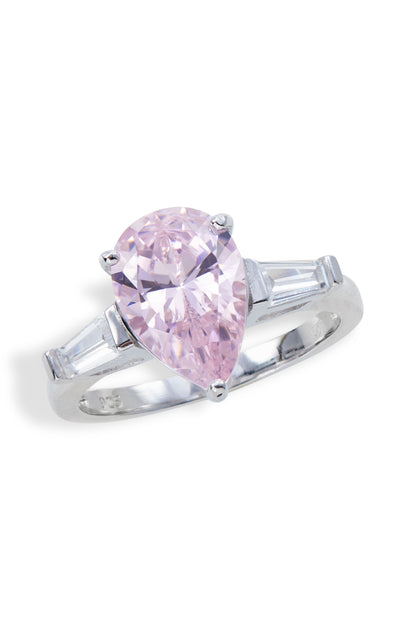 Savvy Cie Jewels Sterling Silver Canary CZ Ring | ShopSimon