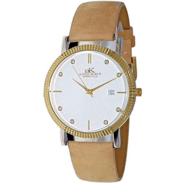 Adee Kaye Men's Galactic Rose Gold Dial Watch | ShopSimon