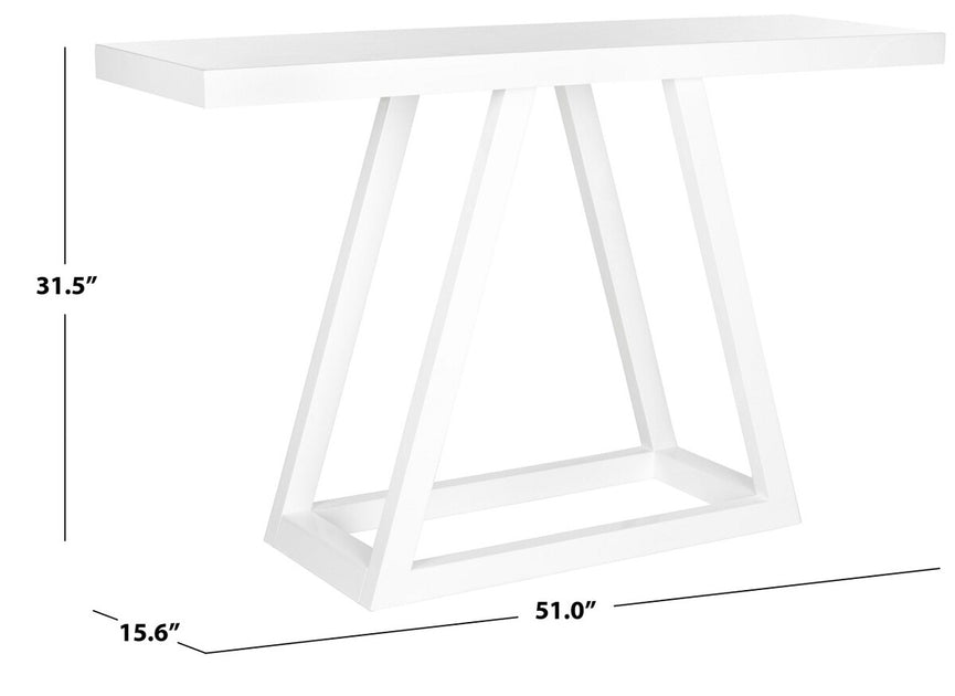 Safavieh Sutton Modern Scandinavian A - Line Lacquer Console | ShopSimon