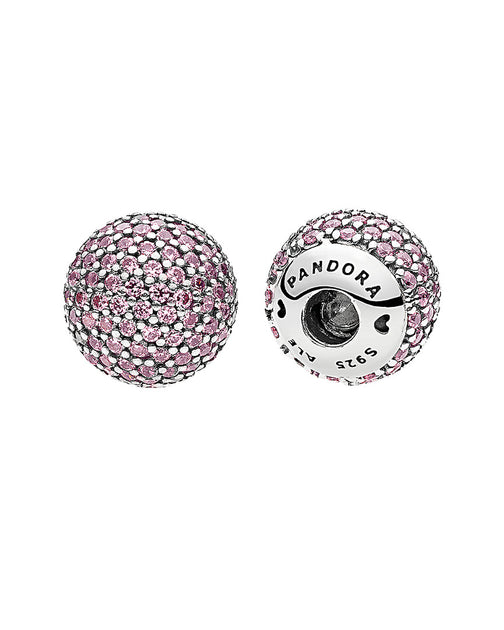 Pandora Silver & Pink Cz Open Bangle End Caps | ShopSimon