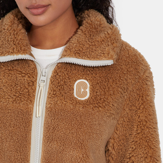 Coach Outlet Tonal Sherpa Zip Up | ShopSimon