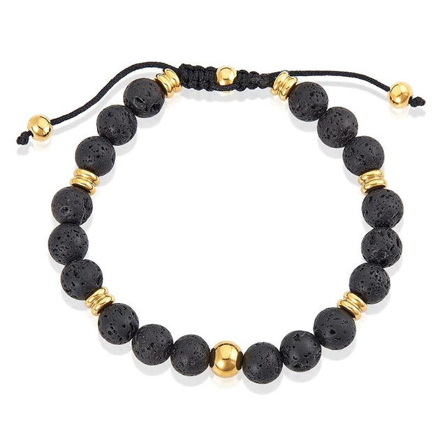 Crucible Jewelry Crucible Los Angeles 8mm Lava and Gold IP Stainless ...