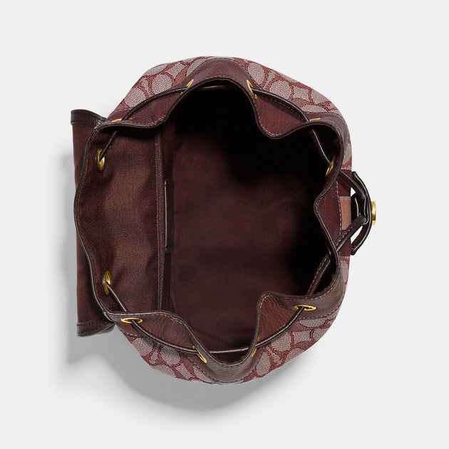 Coach Outlet Dempsey Drawstring Backpack In Signature Jacquard With ...