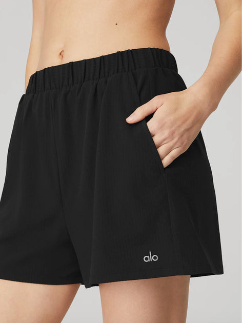 Alo Yoga Ready Set Short in Black | ShopSimon