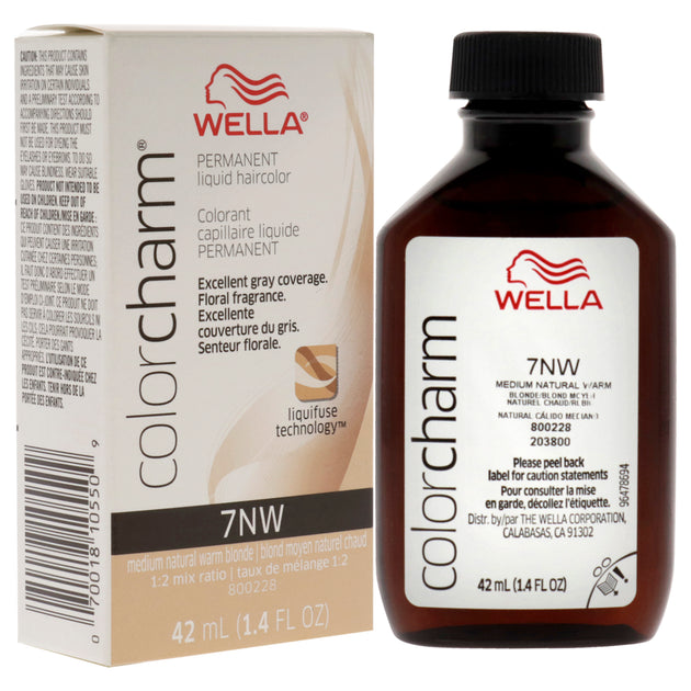 Wella Color Charm Permanent Liquid Haircolor - 7nw Medium Natural Warm ...