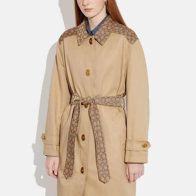 Coach Outlet Signature Turnlock Trench | ShopSimon
