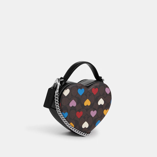Coach Outlet Heart Crossbody In Signature Canvas With Heart Print ...