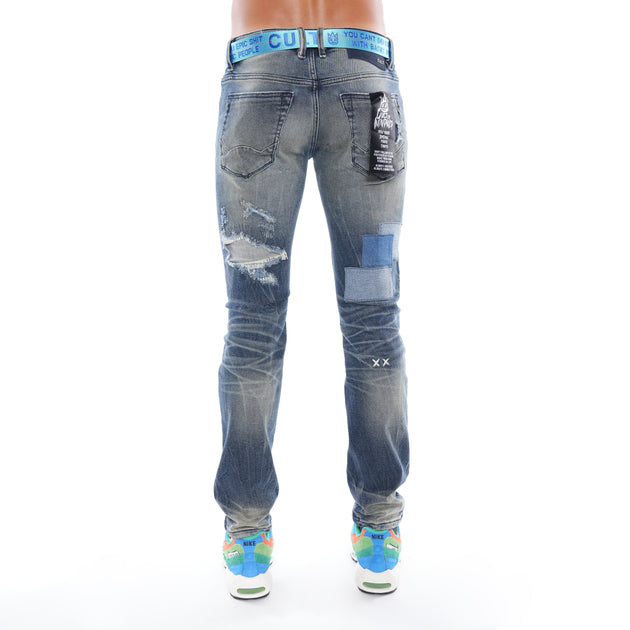 Cult of Individuality Rocker Slim Belted Stretch | ShopSimon