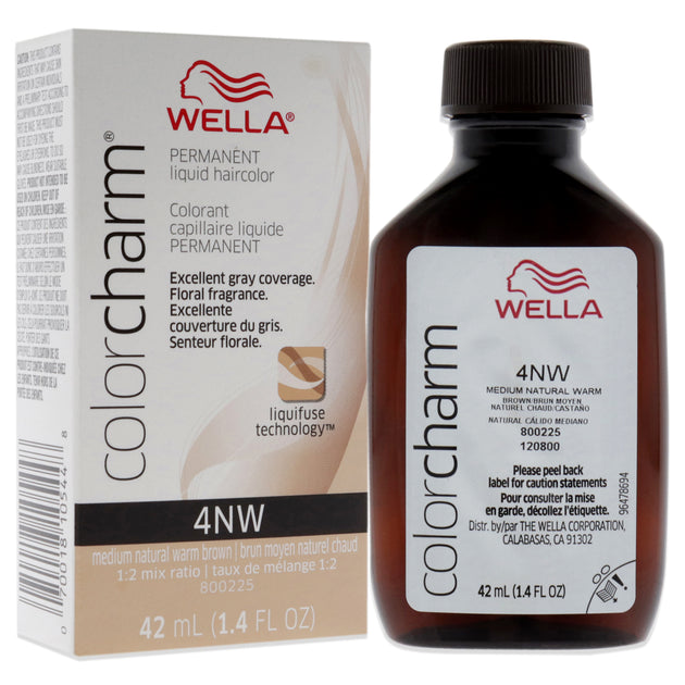Wella Color Charm Permanent Liquid Haircolor - 4nw Medium Natural Warm ...