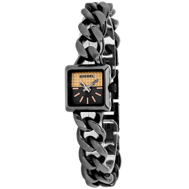 Diesel Women's Ursula Rosegold And Black Dial Watch | ShopSimon